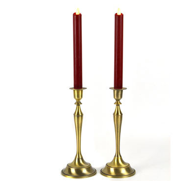 Antique Candlestick Holder In Gold