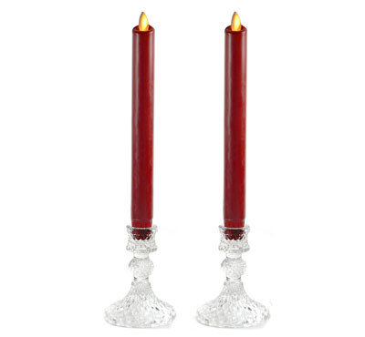 Ribbed Unique Mercury Glass Candlestick Holders