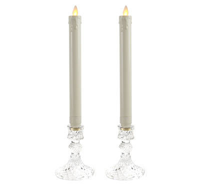 Ribbed Unique Mercury Glass Candlestick Holders