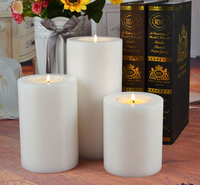 Plastic Modern White Artificial Tealight Candle Holder