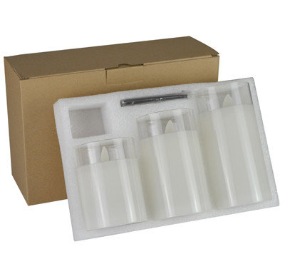 Moving Wick Glass Jar Led Candles