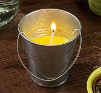 Well packaged citronella air freshener bucket wholesale citronella candle