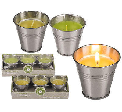 Well packaged citronella air freshener bucket wholesale citronella candle