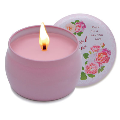 Hot European candle gift sets Custom retro patterns travel metal jar scented candle tin