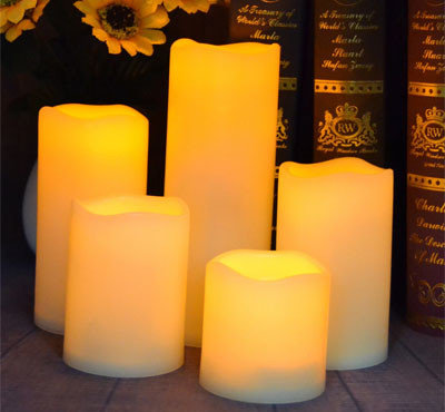 5pcs Waterproof Remote Control LED Outdoors Candles Night Lamp for Wedding Birthday Party Christmas Home Decor