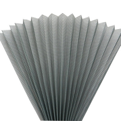 Door & Window Pleated Insect Screen Easy Cleaning With Good Fire Resistance