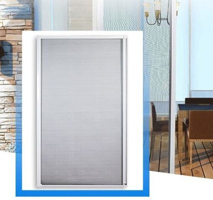 Tear Proof Retractable Roll Up Fly Screen Door Convenient Insect Protection