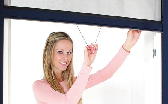 Anti Pollen Transparent Retractable Roller Fly Screen Window Anti Insects Eco Friendly