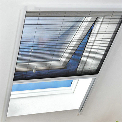 Durable Pleated Window Screen Beautiful With Slim Aluminum Profile