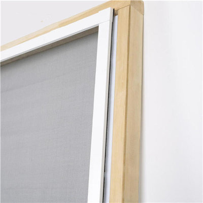 Aluminum Framed Retractable Mosquito Screen Door Front Fixing Installation