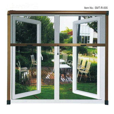 Easy Operation Retractable Roller Fly Screen Window Convenient Insect Protection
