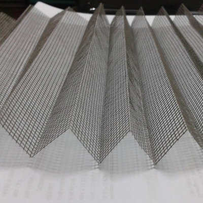 Durable Pleated Window Screen , Fireproof Pleated Mosquito Net For Windows