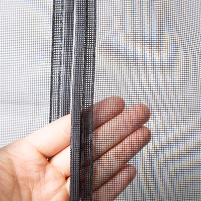 Washable Magnetic Screen Door Curtain With Reinforced Edges No Screws