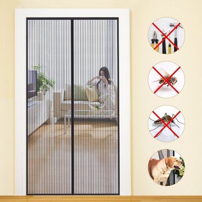 Fashionable Design Magic Curtain Door Mesh , Safety Magic Mesh Curtain