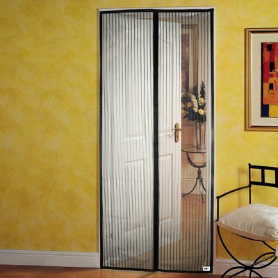 Fast Closing Pillar Magnetic Door Curtain / Anti Mosquito Curtain Durable