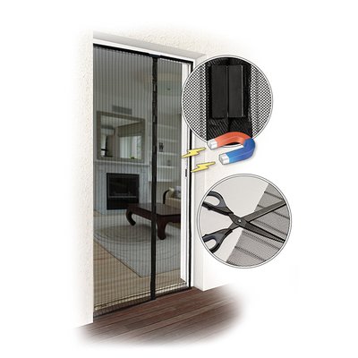 Lightweight Door Mesh Curtain , Magnetic Screen Garage Door Curtain