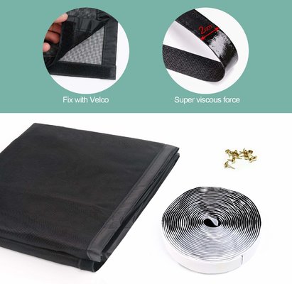 Anti Mosquito Magnetic Mesh Curtain / Magnetic Fly Screen Insect Protection