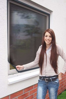 Washable Fly Insect Screen Window With Self Adhesive Magnetic Strip