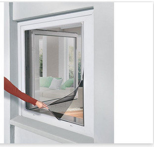 Size Customized Indoor Anti Mosquito Net / Fiberglass Magnetic Screen Window