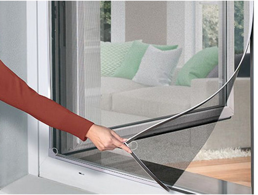Size Customized Indoor Anti Mosquito Net / Fiberglass Magnetic Screen Window