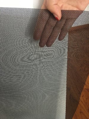 Fire Retardant Waterproof Porch Screen Mesh , Charcoal Fiberglass Polyester Insect Net Tuff Screen