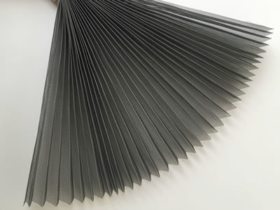 Mosquito Plisse Insect Screen / Polyester Pleated Mesh Folding Net