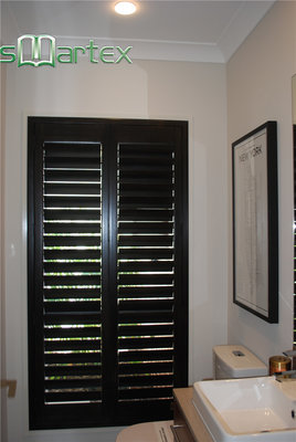 British Design Pvc Indoor Sliding Window Shutters / Interior Plantation Shutters