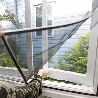Made To Measure Louvre Insect Screen Window / Magnetic Bug Screen Window Fly Mesh