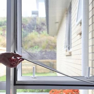 Made To Measure Louvre Insect Screen Window / Magnetic Bug Screen Window Fly Mesh