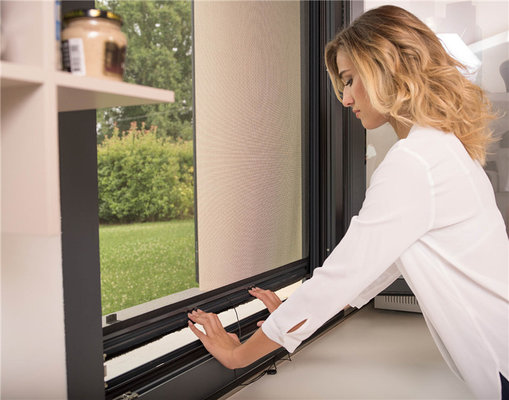 High Visibility Retractable Screen Window Pull Down Roll Up When No Use