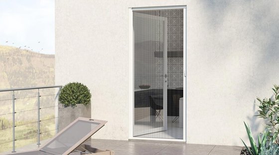 No Wrinkle Retractable Mosquito Screen Door For French Single And Double Door