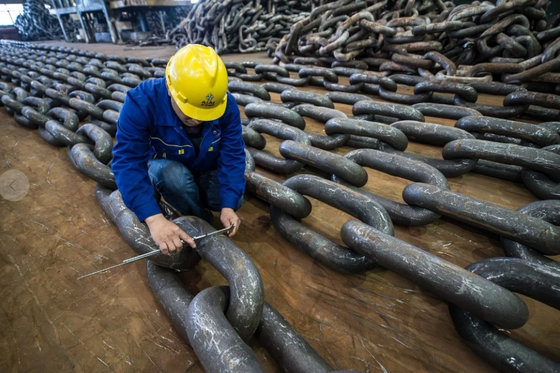 China U3 grade 50mm marine ship anchor chain cable in stocks with NK certificate supplier