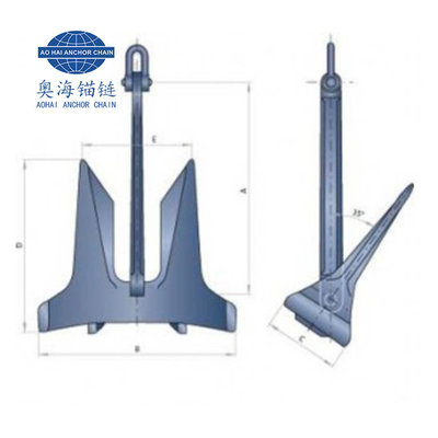 China High Holding Power AC-14 Hhp Stockless Marine Anchor supplier supplier