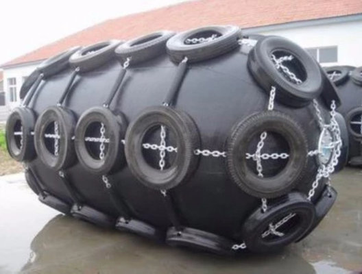 Floating Pneumatic Rubber Fender with Chain and Tyre Net supplier