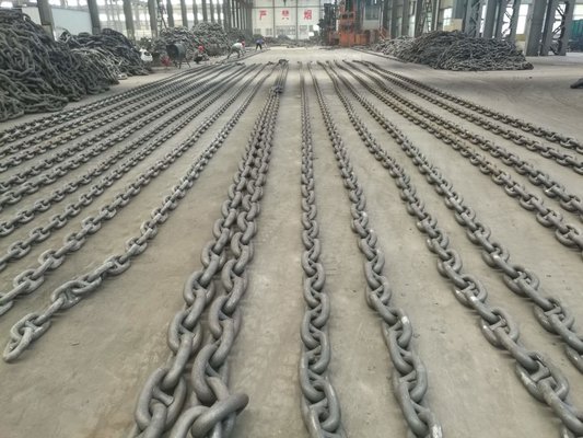 Qingdao Aohai anchor chain 81mm 87mm marine ship anchor chain with NK BV LR certificate supplier