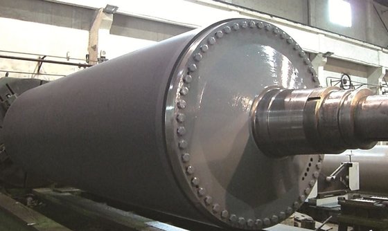 Fourdrinier Paper Machine Jumbo Grooved Rubber Press Roll Blind Drill Roll