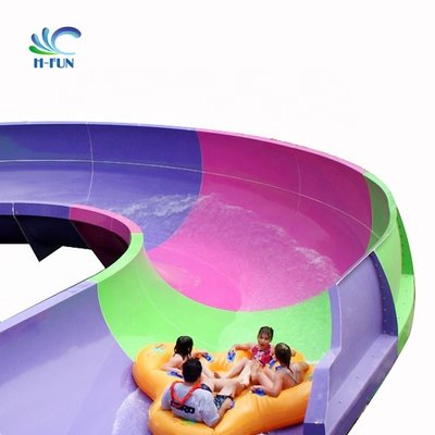 Верхняя качественная трубка Cloverleaf Waterpark желтая для скольжения семьи стеклоткани водных горок