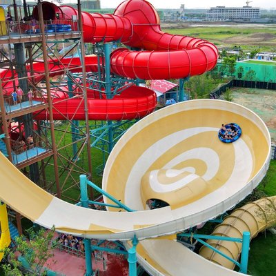 шлюпка сплотка водных горок брезента PVC 0.9mm с валиками для езды Boomerango Waterpark