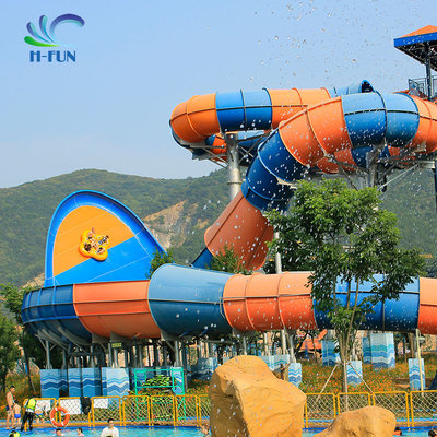 трубка водных горок 4 человеков для водных горок стеклоткани оборудования waterpark