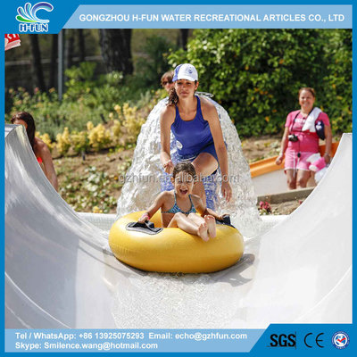 Custom design Inflatable Waterpark single tube Fiberglass Shark Water Slide Tubes