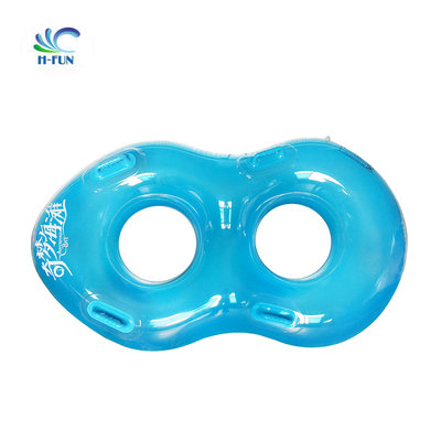 water park tubes swim ring promotional double water park tube clear blue slide boats tube raft