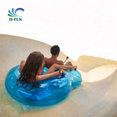water park tubes swim ring promotional double water park tube clear blue slide boats tube raft