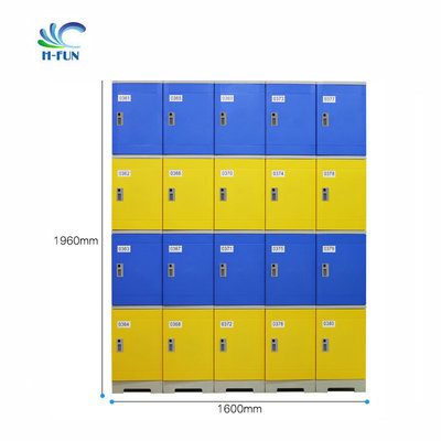Blue High Tension ABS Plastic Custom Gym Lockers Assembly 20mm / 30mm