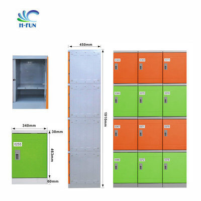 Blue High Tension ABS Plastic Custom Gym Lockers Assembly 20mm / 30mm