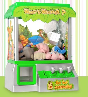 Grab-it Coin Operated Candy Grabber Toy Doll Prize Catcher Small Mini Cranes Claw Game Machine For Kids Children
