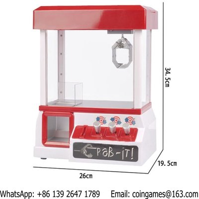 Grab-it Coin Operated Candy Grabber Toy Doll Prize Catcher Small Mini Cranes Claw Game Machine For Kids Children