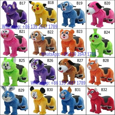 India Singapore Small Size Motorized Plush Electric Walking Toys Stuffed Animal Cars Rides