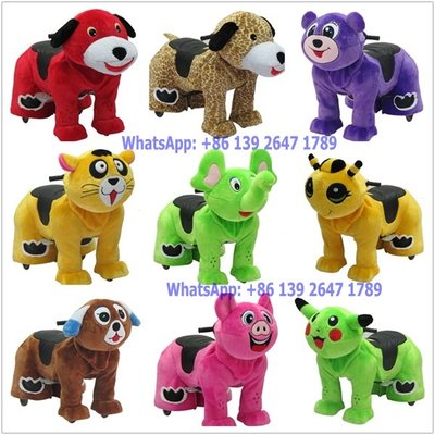 China Factory Battery Coin Operated Stuffed Animal Toy Cars Walking Rides For Children