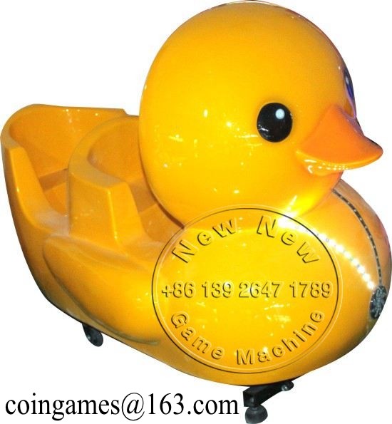 Amusement Park Yellow Duck Coin Operated Kiddie Rides