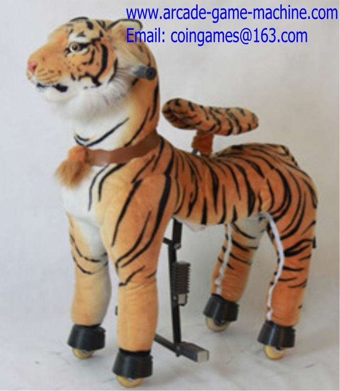 Amusement Park Mechanical Children Plush Animal Kiddie Rides Tiger Toy